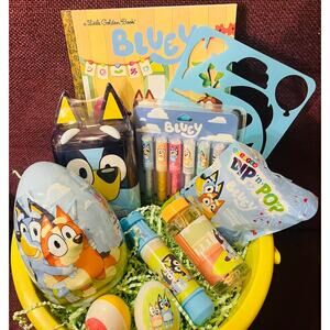 Bluey | Holiday | Bluey Large Easter Basket Bundle With Bluey Baby Race ...